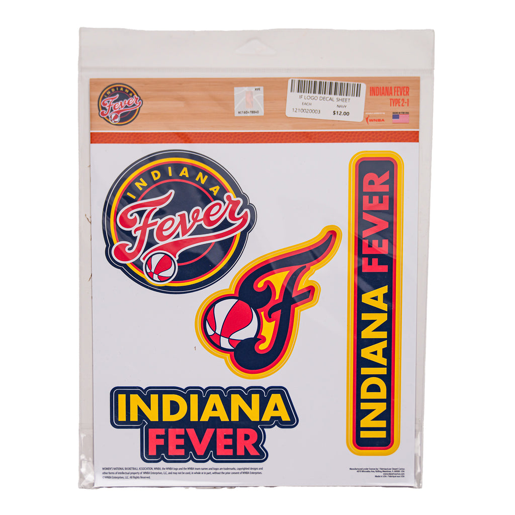 Indiana Fever Logo Decal Sheet by Wincraft | Pacers Team Store