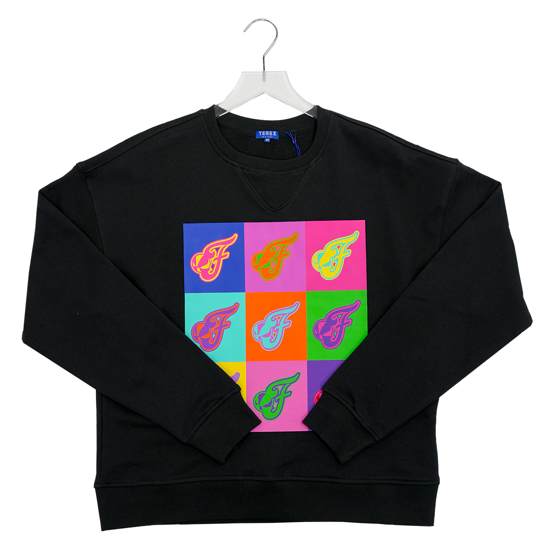 Women's Indiana Fever Neon Technicolor Crewneck Sweatshirt in Black by ...